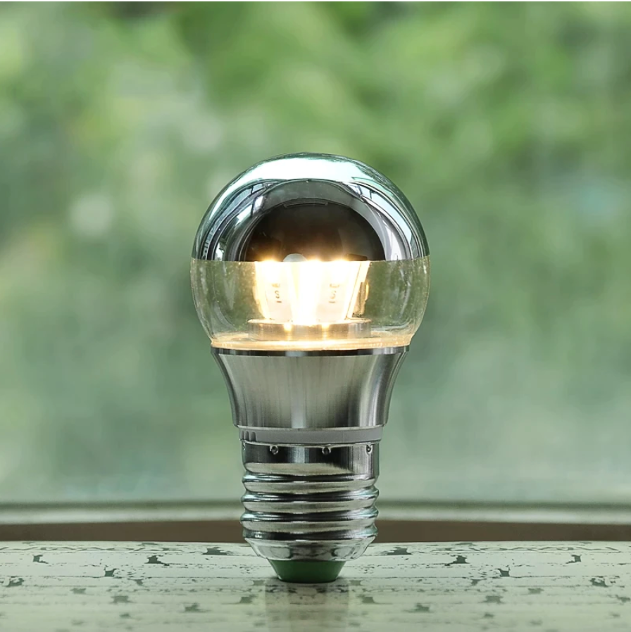 Foco Led Clásico Medio Cromo Chico – IluminacionVintage