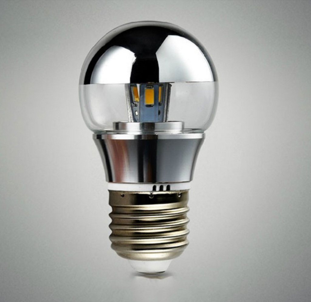 Foco Led Clásico Medio Cromo Chico – IluminacionVintage